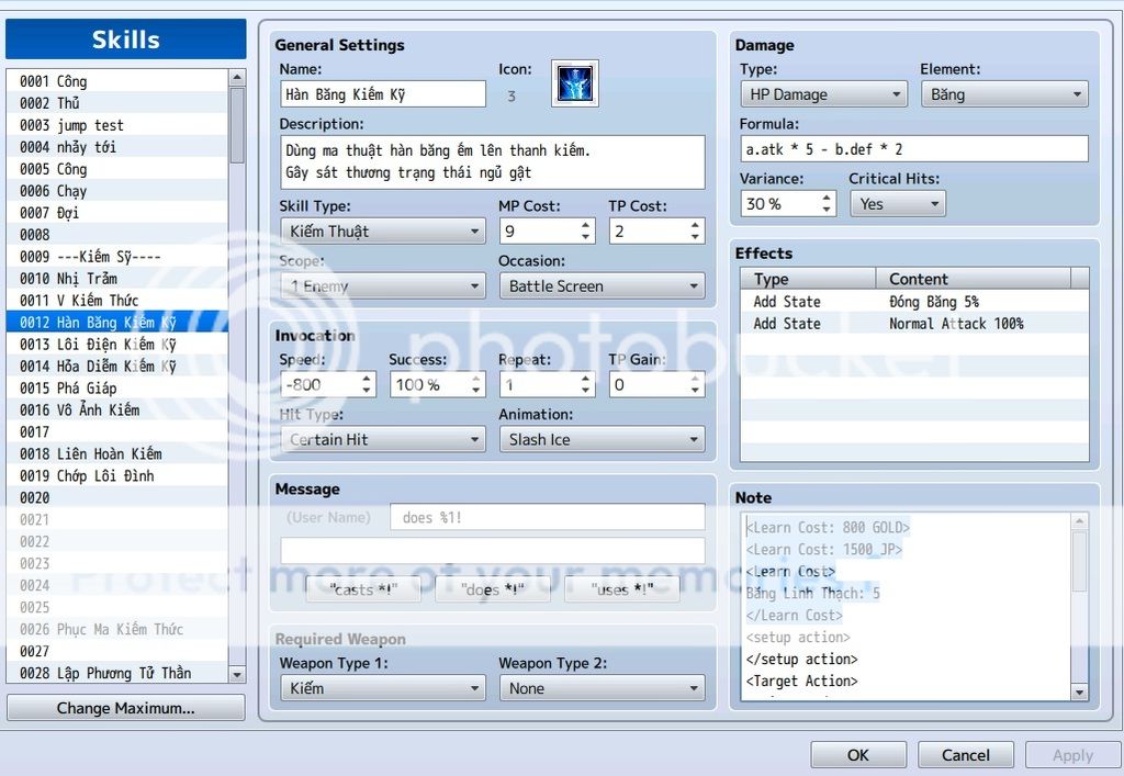 Problem Skill Learn System Yanfly | RPG Maker Forums