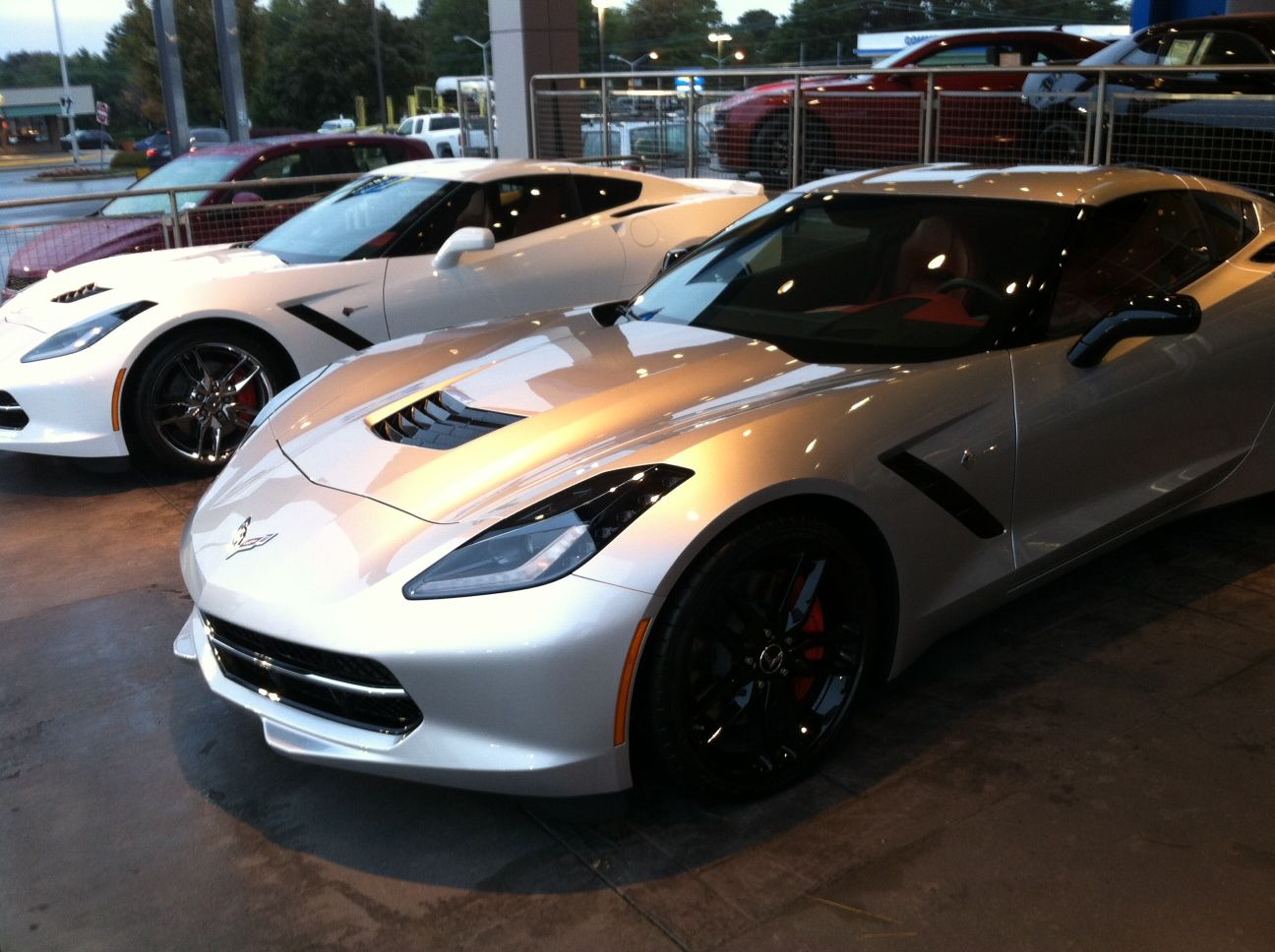 FBI couple get their Stingray. Silver/Red Z51 black wheels. pics ...